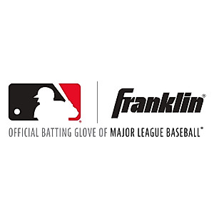 Franklin Sports MLB Powerstrap Batting Gloves, Pearl/White - Adult Medium