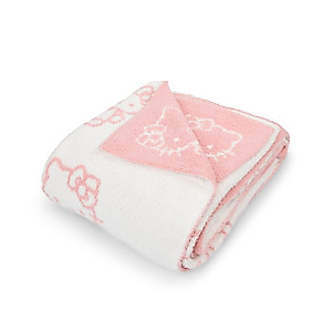 Hello Kitty Feather Knit Fluffy Throw Blanket - Fuzzy Blanket Measures 50 x 60 Inch, Super Soft Soft Lightweight Pink Accent for Couch or Chair