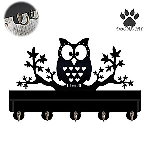 Doublecat Owl Animal Big Hook with Shelf for Lover Coat Clothes Holder Christmas Gift DIY Mould Wonderful Holder Wall Decorative Gift Kids Winter Style
