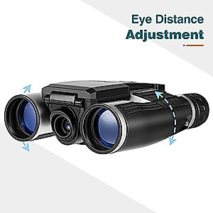 Acuvar 5 Mega Pixel Digital Camera/Video Photo Recorder 12X32 Binocular w/ 2.4" LCD Screen, 32GB SD Card, 50" Tripod, Card Reader, 6PC SD Holder & Travel Bag for Bird Watching Football Game or Concert