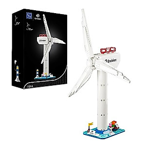 BRICKKK PANTASY Windmill Wind Power Building Bricks Set, Creator Expert Envision Wind Turbine STEM Building Kit,Creative Home Décor or Office, Great Gift Idea for Adults and Teens