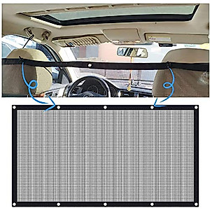 STARROAD-TIM Dog Car Barrier Vehicle Pet Barrier Backseat Mesh Dog Car Divider Net with Adjusting Rope and Hook Suitable for SUV Pickup and Small Car (43.3in x 23.62in)