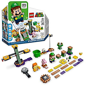 LEGO Super Mario Adventures with Luigi Starter Course Toy for Kids, Interactive Figure and Buildable Game with Pink Yoshi, Birthday Gift for Super Mario Bros. Fans, Girls & Boys Ages 6 and Up, 71387
