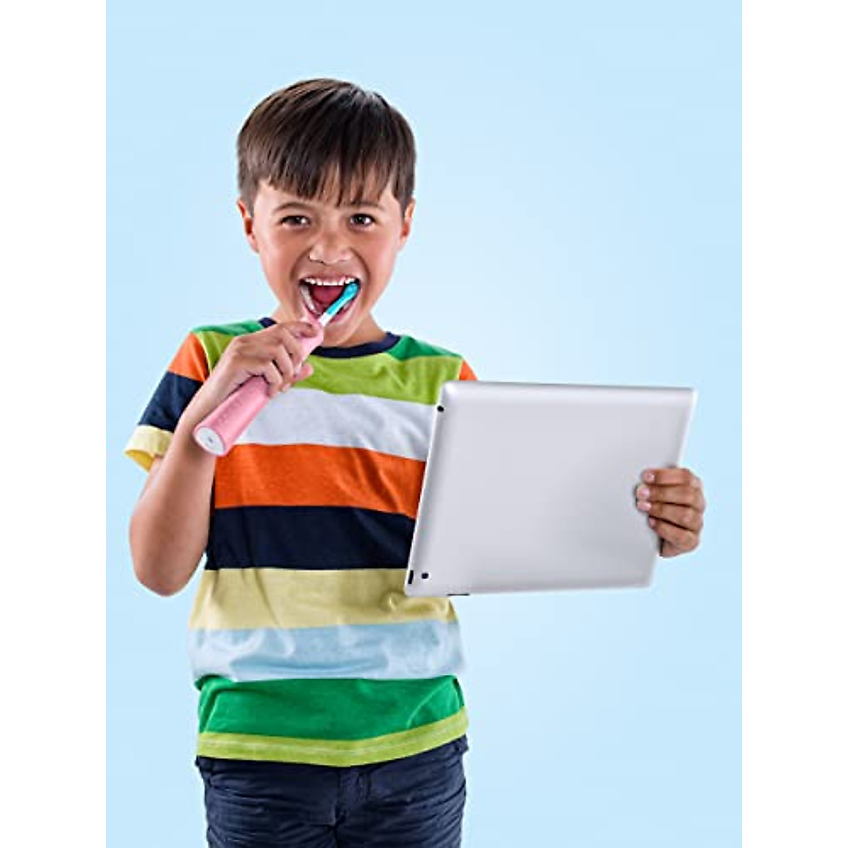 Philips Sonicare for Kids 3+ Bluetooth Connected Rechargeable Electric Power Toothbrush, Interactive for Better Brushing, Pink, HX6351/41