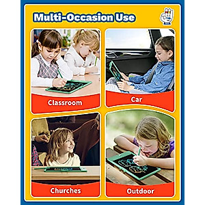 TEKFUN Kids Toys Toddlers Toys for Boys and Girls, 8.5in LCD Writing Tablets Drawing Pad for Kids, Light Doodle Pad Drawing Board for Toddlers, Gifts Toys for 3 4 5 6 7 Year Old Girls Boys(Green)