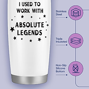 ZOKCC Funny Farewell Retirement Going Away Gifts for Coworker, Colleagues, Boss, Friends- Naughty New Job, Goodbye, Good Luck Gifts For Women, Men- 20 Oz Tumbler