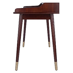 Winsome Wood Sonja Writing Desk, Walnut, 47.2"W x 22"D x 34"H