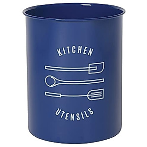 Now Designs Powder-Coated Steel Utensil Crock, Navy
