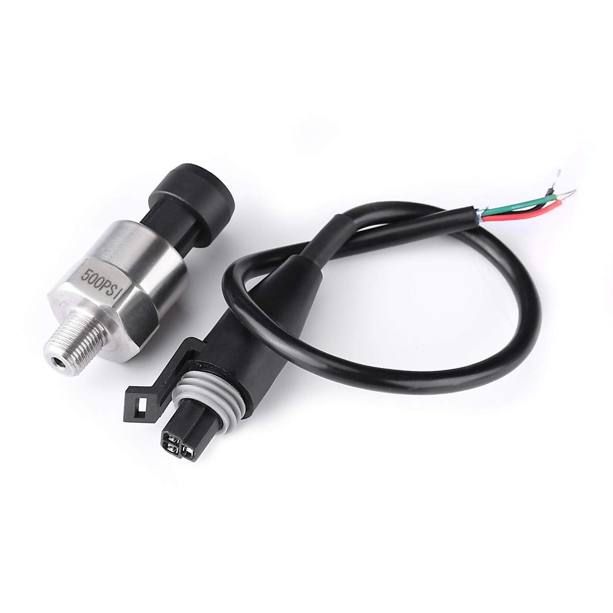 Water Pressure Transducer,1/8NPT Thread Stainless Steel Pressure Transducer Sender Sensor 30/100 /150/200/300/500 psi for Oil, Fuel Air, Water