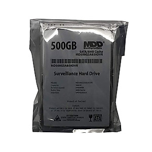 MaxDigitalData 500GB 8MB Cache 5900PM SATA 6.0Gb/s 3.5" Internal Surveillance CCTV DVR Hard Drive (MD500GSA859DVR) - w/2 Year Warranty (Renewed)