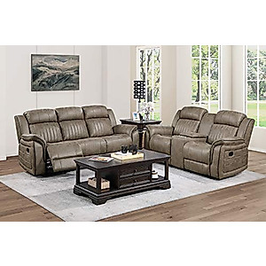 Lexicon Carter Double Reclining Sofa, Sandy Brown
