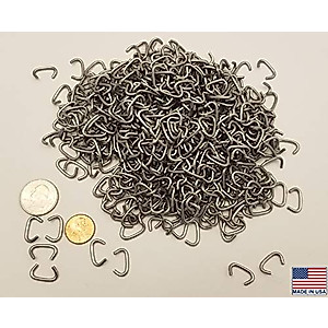 1/2 Stainless Steel Hog Rings for Crab pots, Cages, Traps, Fencing, Sausage Casings, Rabbit Cages (100 Count bag-3oz)