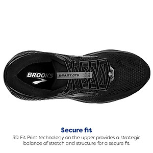 Brooks Men’s Beast GTS 23 Supportive Running Shoe - Black/Gunmetal - 10.5 X-Wide