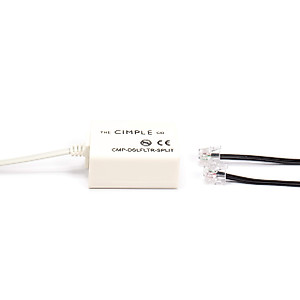 THE CIMPLE CO 2 Wire, 1 Line DSL Filter, with Built in Splitter - for Removing Noise and Other Problems from DSL Related Phone Lines