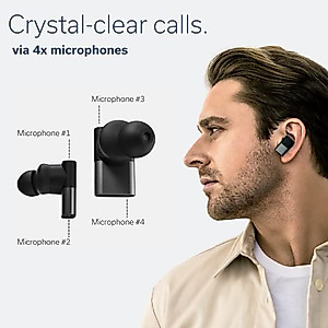 Status Between Pro True Wireless Earbuds - Downsized Charging Case - Built-in 4 Microphones - Hybrid Triple Driver - 12 + 36 Hour Battery - Bluetooth 5.2 - Noise-Isolating Fit - Metal Exterior