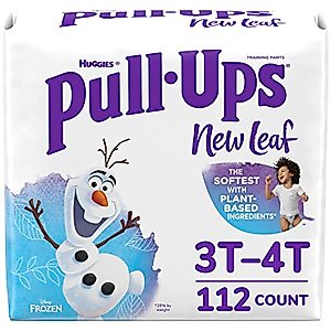 Pull-Ups New Leaf Boys' Disney Frozen Potty Training Pants, 3T-4T (32-40 lbs), 112 Ct (4 packs of 28), Packaging May Vary