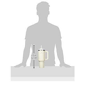 Stanley Quencher H2.0 Tumbler with Handle and Straw 40 oz | Flowstate 3-Position Lid | Cup Holder Compatible for Travel | Insulated Stainless Steel Cup | BPA-Free | Cream 2.0