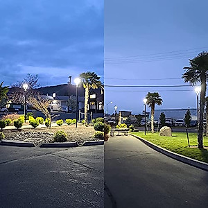 150W Led Post Top Lights with Photocell, ETL&DLC Listed 21000Lm 5000K LED Circular Area Pole Light [800W Equivalent] IP65 Waterproof Outdoor Street Garden Pathway Yard Parking lot Lighting Parking Lot