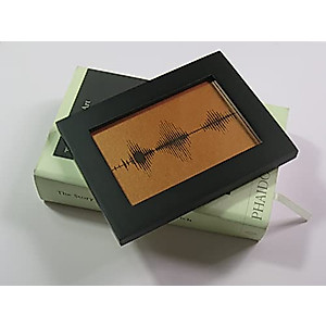 I Love You Soundwave Art, Visible Voice 8th Wedding Anniversary Gifts for him or her - 3.5 x 5 inch Bronze Color Valentines Day, Christmas Gift