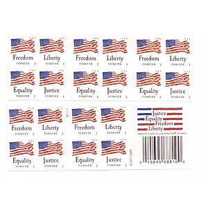 USPS Forever Stamps "Four Flags" Booklet of 20 Stamps