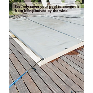 NACETURE Deck Anchors Pegs with Carabiners - Tie Down Anchor Rope Tensioner | Rope Tent Tie Down Stakes Clips, Canopy Tent Anchors Outdoor Camping Tent Accessories 10 Pack (Black)