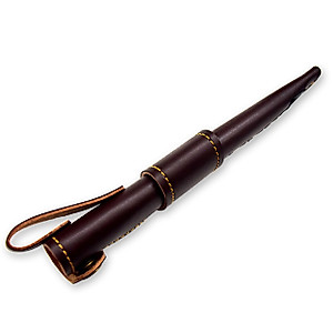 Hercules Knives Custom Leather Sheath Tooled Leather Sheath/Hunting Knife Sheath Universal Leather Knife Sheath Sheath Fit up to 6.0" Blade 100% Real Laether (Dark Brown)