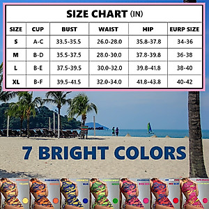 3 piece swimsuit for women Sexy Cutout Mesh High Neck Beach Cover Up, Padded Floral Print String Bikini Sets (L, Red)