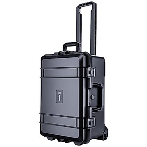 Lykus HC-5220 Waterproof Hard Case with Wheels and Customizable Foam, Interior Size 20.5x14.2x9.7 inch, Suitable for cameras, lenses, electronic equipment and more