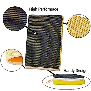 BUFFING HERO Car Polishing Clay Mitt - Medium Grade Clay Bar Wash Mitt Car Detailing Glove for Removing Debris from Your Paint