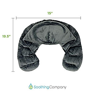 Heating Pad Microwavable, Hooded Neck Heating Pad Microwavable for Shoulders, Legs, Stomach Cramps, Pain Relief Microwavable Heating Pad, Portable Heated Neck Wrap, Soft, Reusable, Cordless Hot Pad