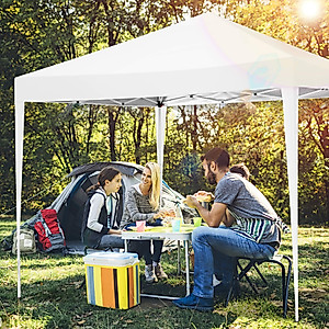 TOOLUCK 10x10 Pop Up Canopy Tent with 4 Sidewalls Tents for Parties Waterproof Camping Canopy Ez Up Party Tent Outdoor Portable Gazebo for Backyard Commercial Event Tent, White
