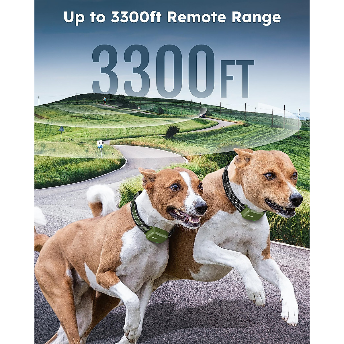 Jugbow Dog Shock Collar 2 Dogs (10-120Lbs) - 3300FT Dog Training Collar with Remote IPX7 Waterproof Electric Collar with 4 Training Modes, Security Lock, Rechargeable e-Collar for All Breeds, Sizes