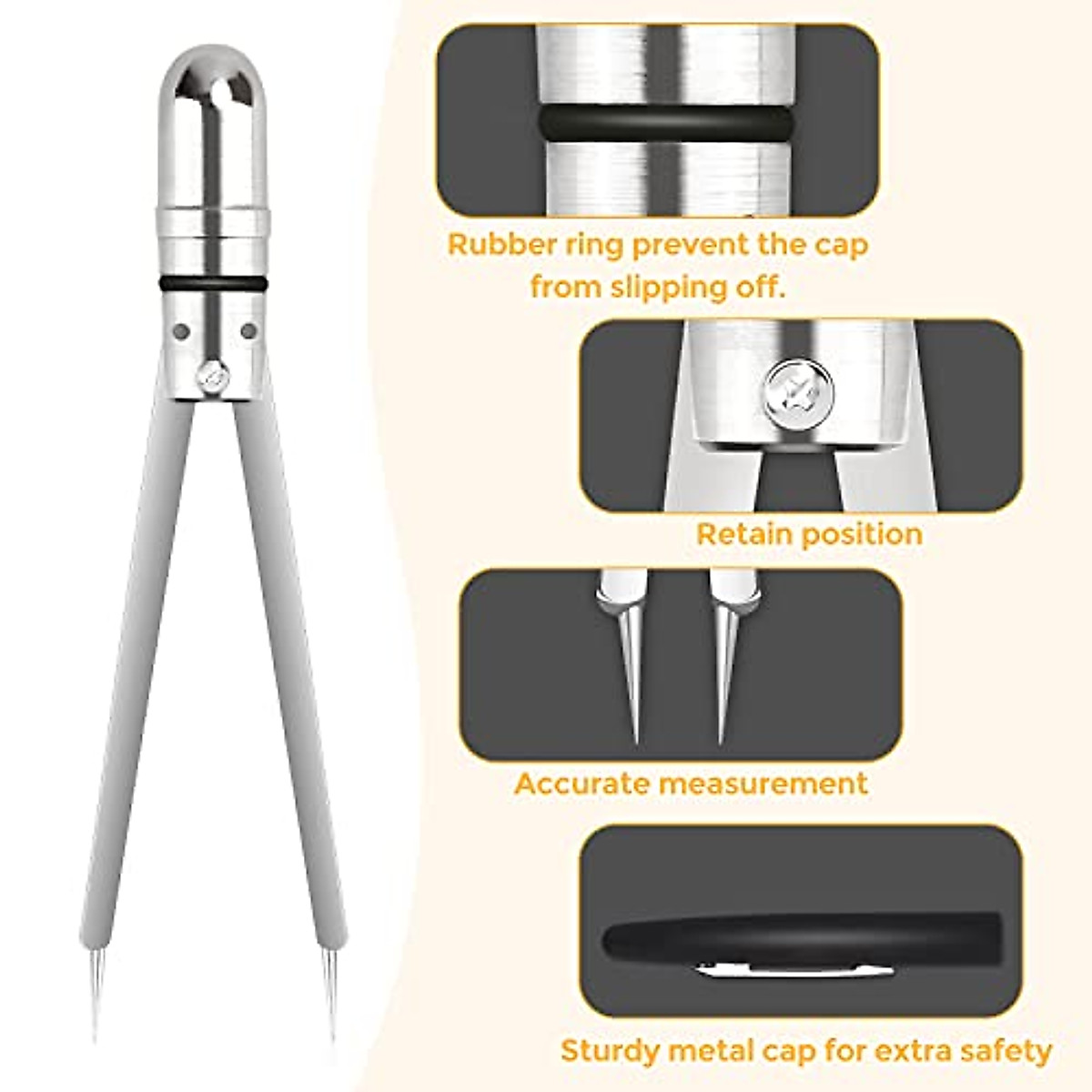 Ultrassist EKG Caliper Pen, ECG Calipers for Nurses, Black EKG Caliper Cardiology, Electrocardiogram Measuring Tool