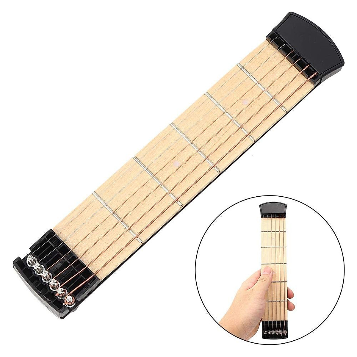 Caredy Portable Portable Guitar, Durable Lightweight 6 Fret Guitar, for Guitar Beginners for Professional Guitarist