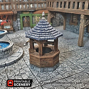 3DEGOS Town Square City Furniture DND Terrain 28mm for Dungeons and Dragons, D&D, Pathfinder, Warhammer 40k, RPG, Miniatures, Age of Sigmar, Tabletop, D and D, Dungeons and Dragons Gifts