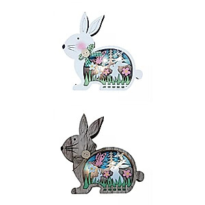 2 Easter Bunny Wooden Room Children Room