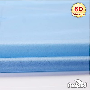 PMLAND Premium Quality Gift Wrapping Paper - Sky blue - 20 Inches x 26 Inches 60 Sheets