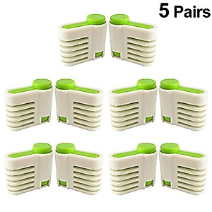 UPKOCH 5pairs Bread Kitchen Stratification Cutting Bakeware Tool Leveler Fixator Cut Slicing Green Slicer Layer Accessories Plastic Shopgreen Layers for Toast Cutter Cake Slice Pastry