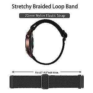 MYAPULUA 20mm Braided Stainless Steel Band for Samsung Galaxy Watch 6/5/4/3/2/1