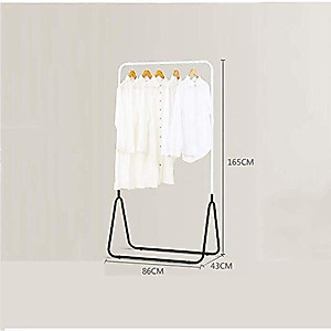 SH-CHEN Drying Rack Floor Metal Indoor and Outdoor Balcony Drying Rack Single Pole Type Hanging Clothes Rack