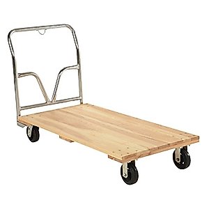 Vestil VHPT-2754 Hardwood Deck Platform Truck, 1600 lbs Capacity, 54" Length x 27" Width x 9-1/4" Height Deck