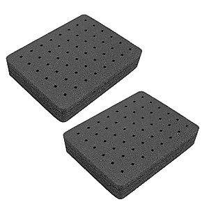 Polar Whale 2 Nail Drill Bit Holders Organizer Stand Durable Black Foam Washable Waterproof Storage Container Tray for Professional or Home Use Bathroom Bedroom Vanity Salon Each Holds up to 48 Bits