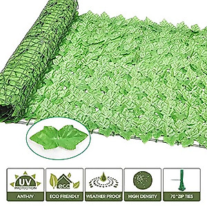 GUANGLU Artificial Leaf Screening, Ivy Leaf Screening, Artificial Hedge Fence and Faux Ivy Vine Leaf Decoration for Outdoor Decor, Garden
