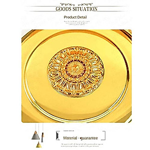 CZDYUF Golden Pedal Metal Trash Can Upscale Hotel Villa Kitchen Living Room Bathroom Covered Garbage Storage Bucket Dustbin ( Size : 10L )