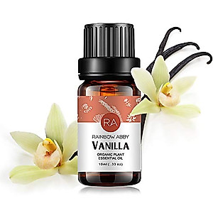 Rainbow Abby Vanilla Essential Oil 100% Pure Organic Plant Natural Flower Essential Oil for Diffuser, Message, Skin Care, Sleep - 10ML