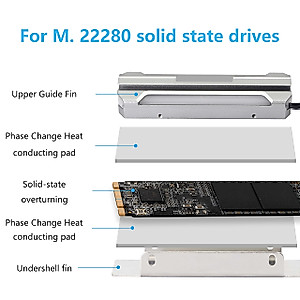 XMSJSIY ARGB M.2 Heatsink Cooler M.2 SSD Solid State Disk Radiator 5V 3Pin ARGB Double-Sided Heat Sink with Thermal Silicone Pad for SATA NVMe NGFF M.2 2280 SSD