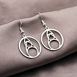 The Owl House Inspired Gift Fire Glyph Charm Earring for Her Owl House Fans Gift (Fire Glyph Earring)