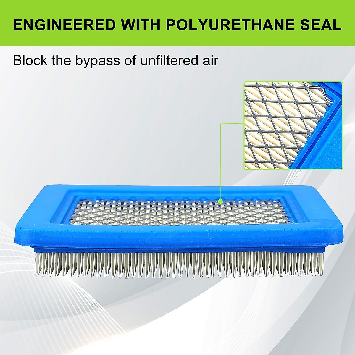 Harbot 491588S Flat Air Filter Cartridge for Briggs and Stratton 491588 399959 BS-4915885 625-675 Series Troy-Bilt TB110 Toro 20332 Craftsman 33644 Lawn Mower 12PACK Air Cleaner