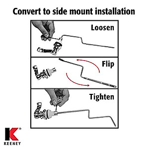 Plumb Pak PP836-71BNL Universal Fit Toilet Handle Tank Flush Lever, Decorative Faucet Style for Front, Side, or Angle Mount, Brushed Nickel