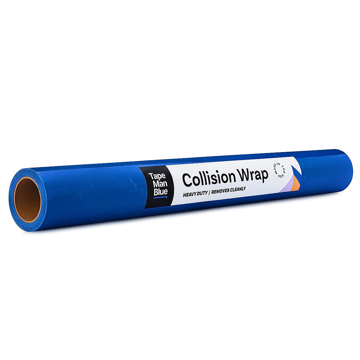 Crash/Collision Wrap, 36 inch x 100 feet, Blue Collision Wrap for Damaged Vehicles & Car Windows, Self Adhesive Broken Window Cover for Cars, Clean Removal Automotive Wreck Film, Made in America